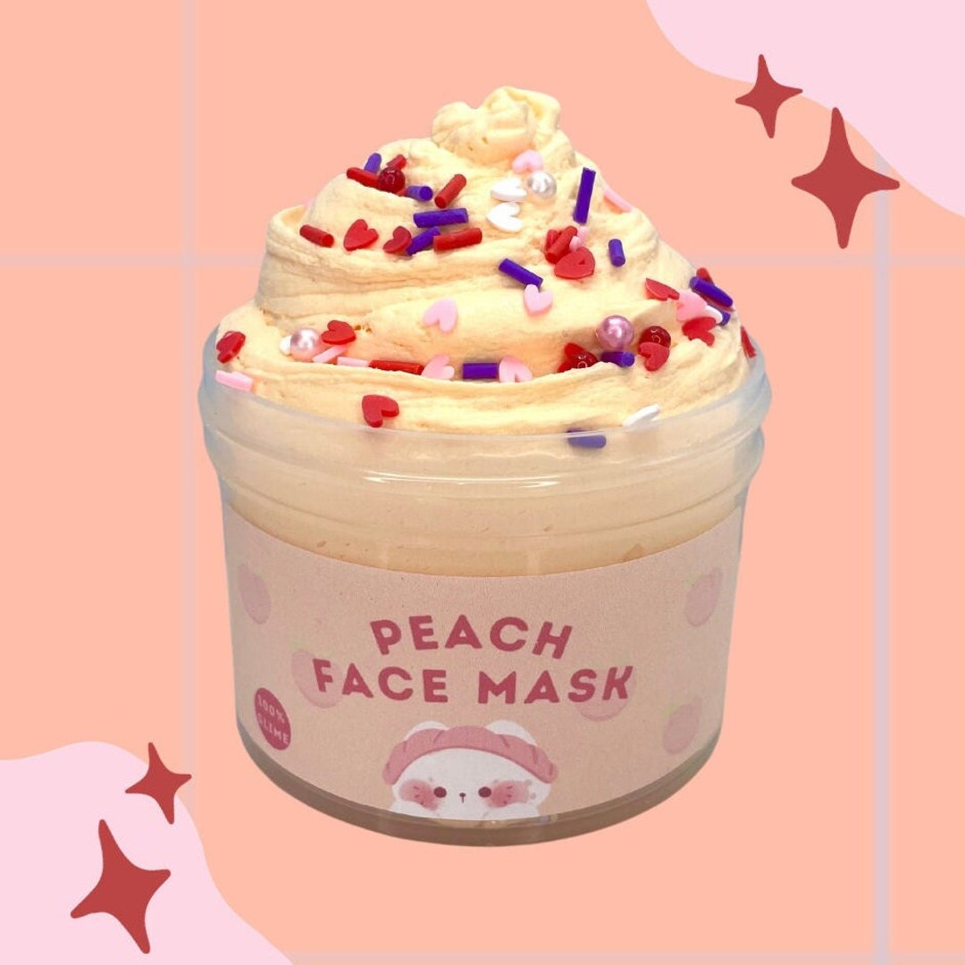 Peach Face Mask Butter Slime, Slime Shop, Scented Slime , Valentine's ...