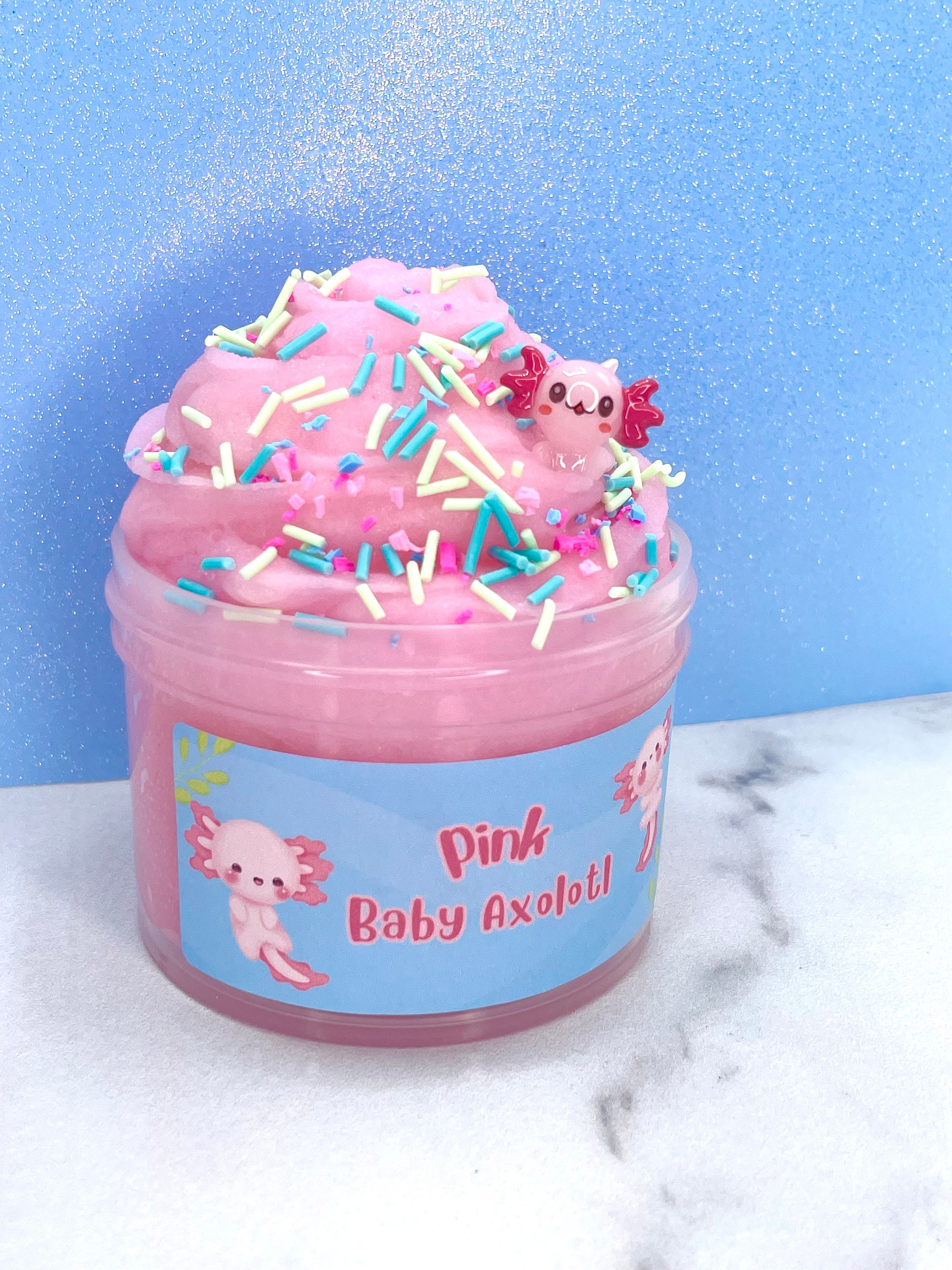 Pink Axolotl Icee Slime: Strawberry Scented Fidget Toy - Etsy
