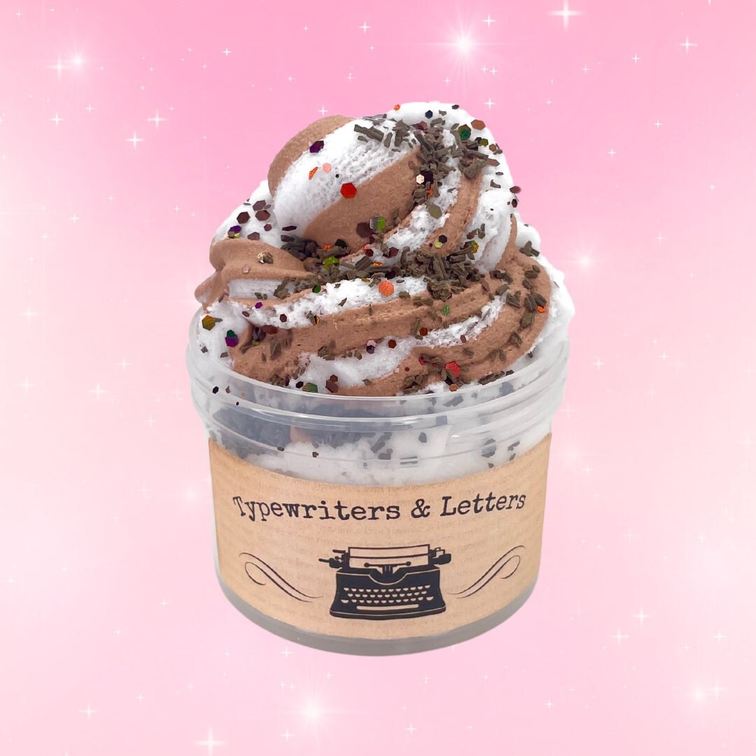 Typewriters & Letters Poetry Fluffy Cloud Butter Slime, Slime Shop ...