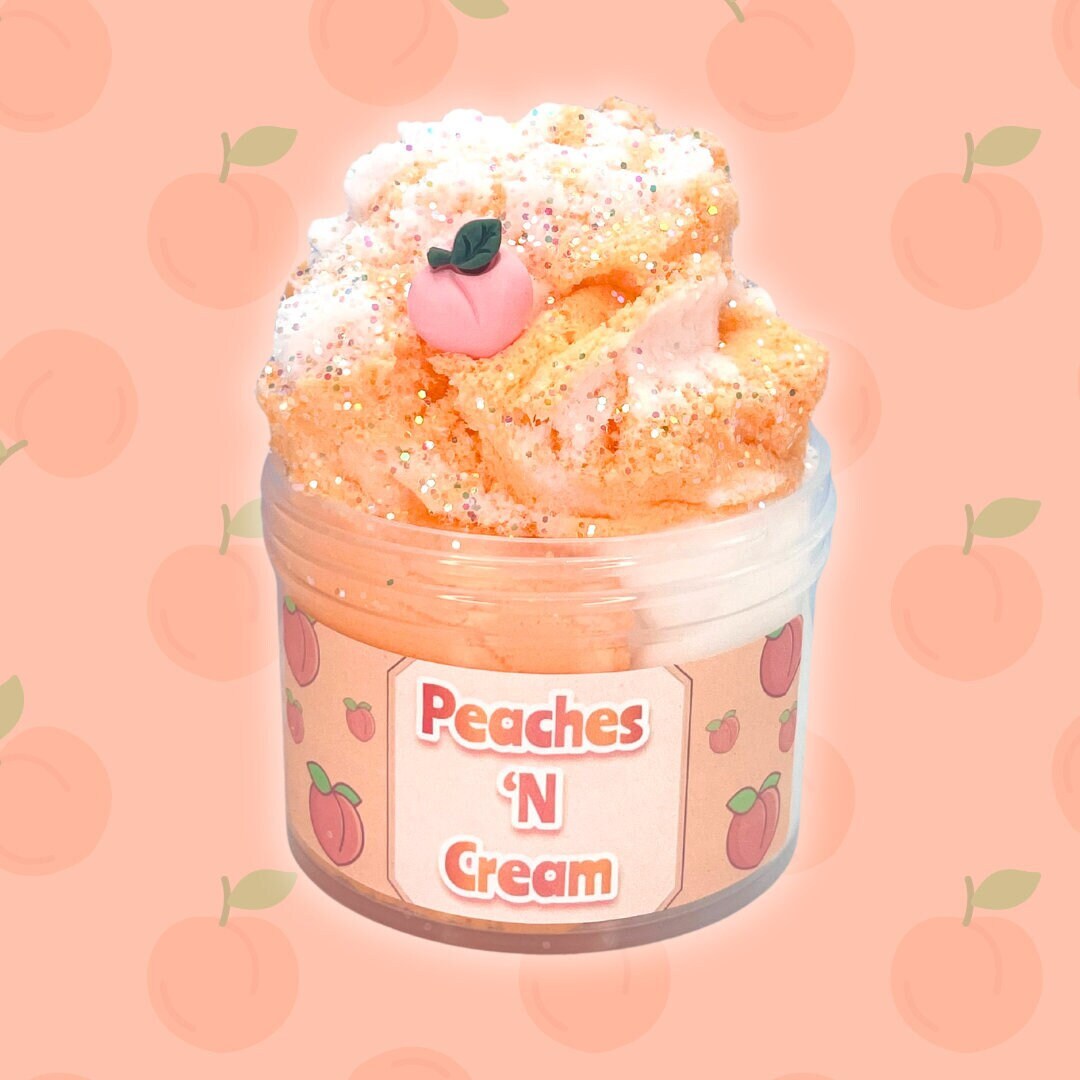 Fluffy Cloud Slime, Peaches and Cream, Slime Shop, Scented Slime, Girls ...