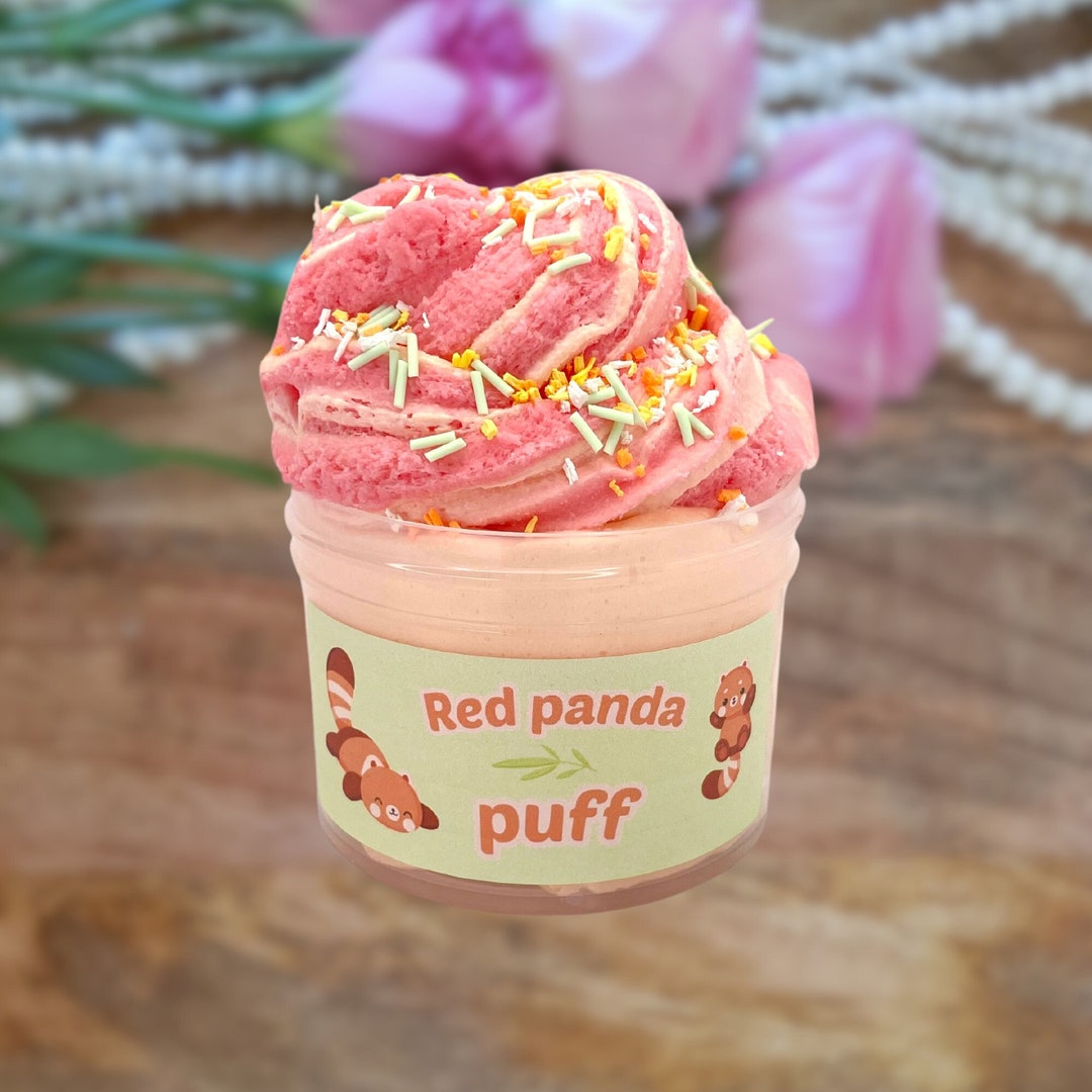 Red Panda Puff Fluffy Cloud Slime, Slime Shop, Scented Slime, Girls ...