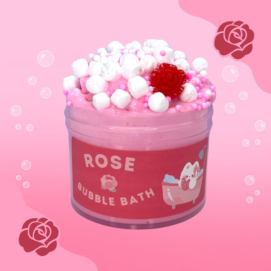 Rose Bubble Bath Floam Slime, Slime Shop, Scented Slime , Valentine's ...