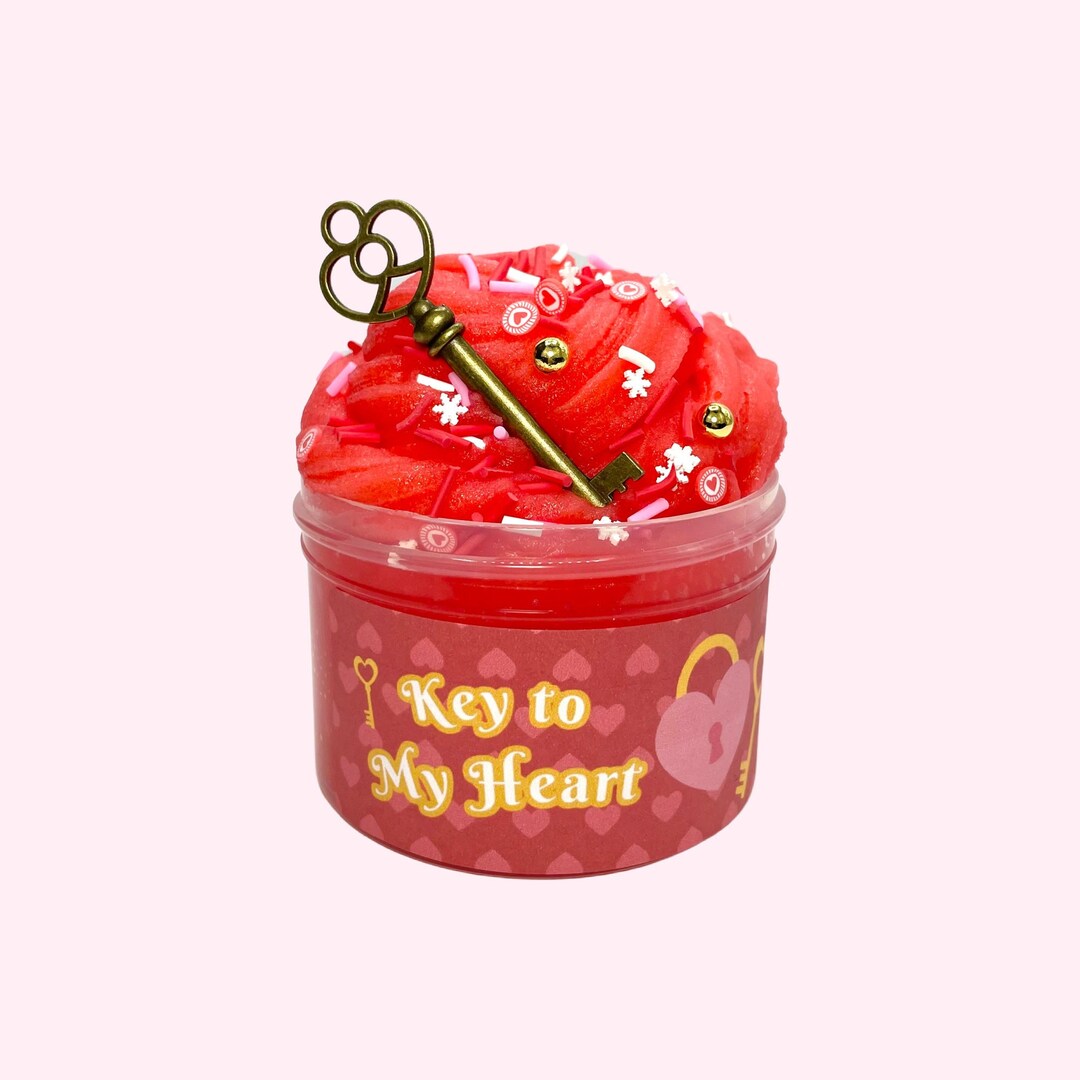 Key to My Heart Winter Berry Icee Slime, Key Charm & Sprinkles - Etsy