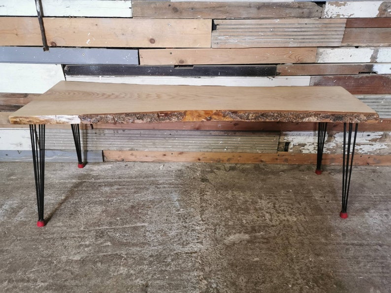 Vintage Retro Upcycled Live Edged Oak Coffee Table Side Table - Etsy UK