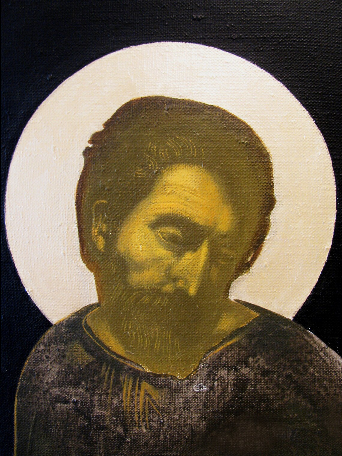 Saint Peter Original Print on Natural Canvas and Stretcher of - Etsy
