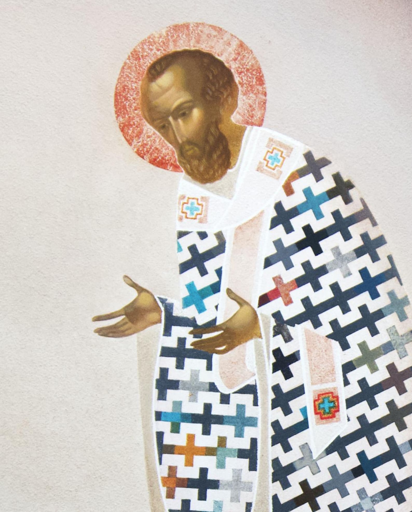 St. Nicholas With the Scenes of His Life, Original Canvas Art Print by ...