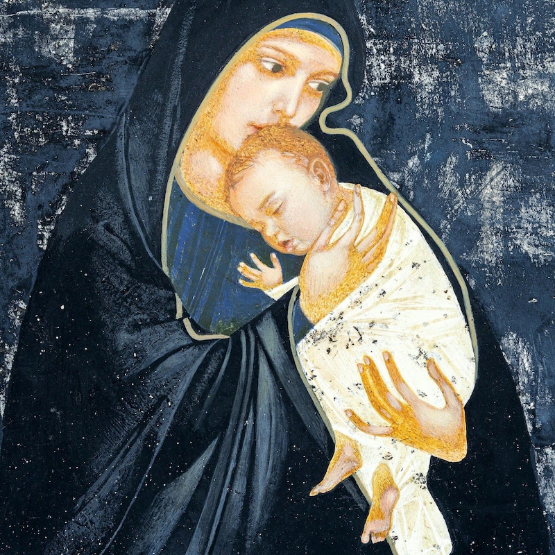 Mary and Eve Painting - Etsy