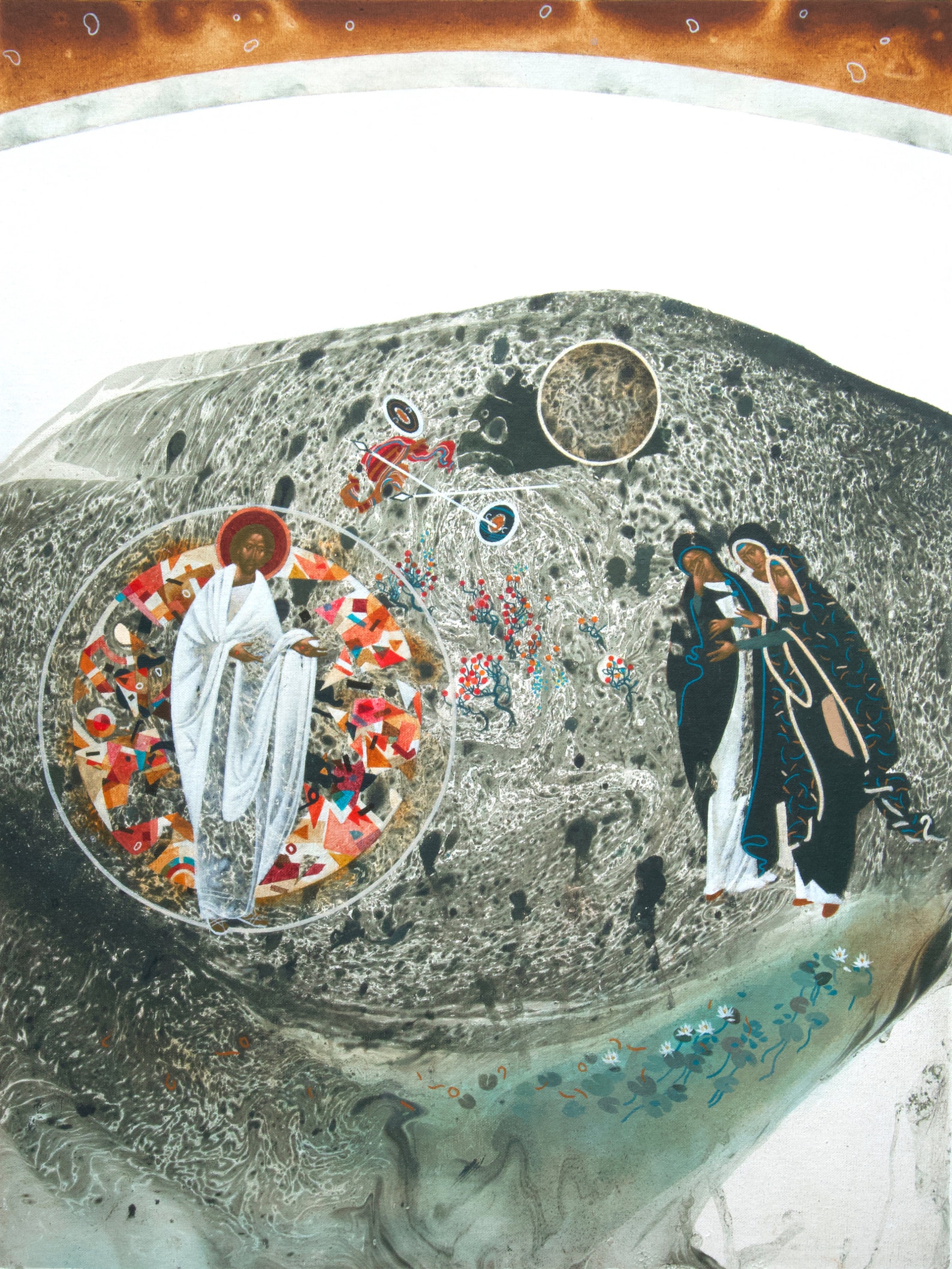 Christ and Myrrh Bearers Original Print on Natural Canvas and - Etsy