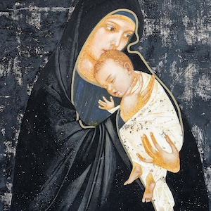 St. Luke Painting Madonna, Original Giclee Canvas Art Print of the Icon ...