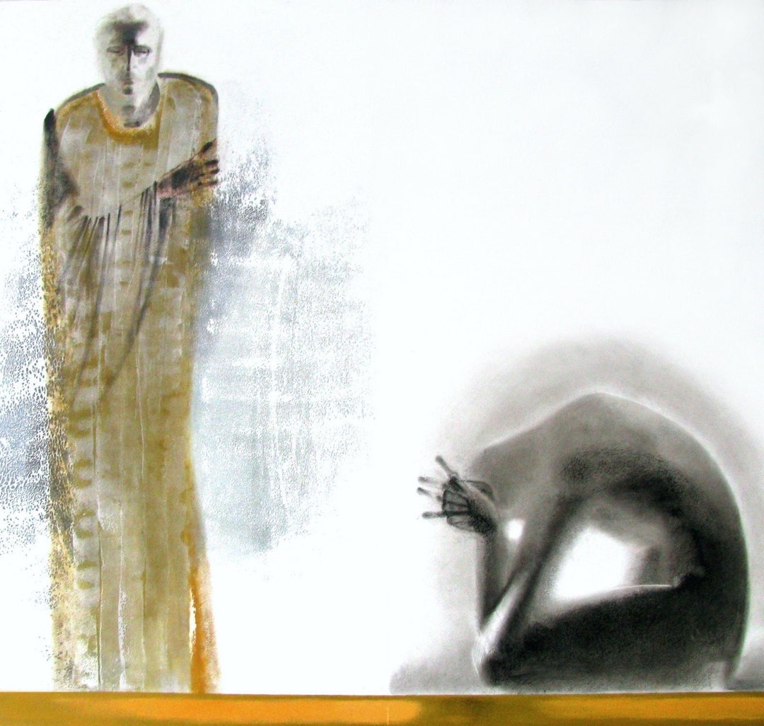 Prayer of the Publican and the Pharisee, Original Canvas Print of ...