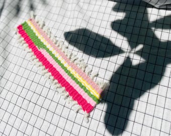 Woven Bookmark, Gift for Bookworm, Mini Woven Tapestry - Etsy UK