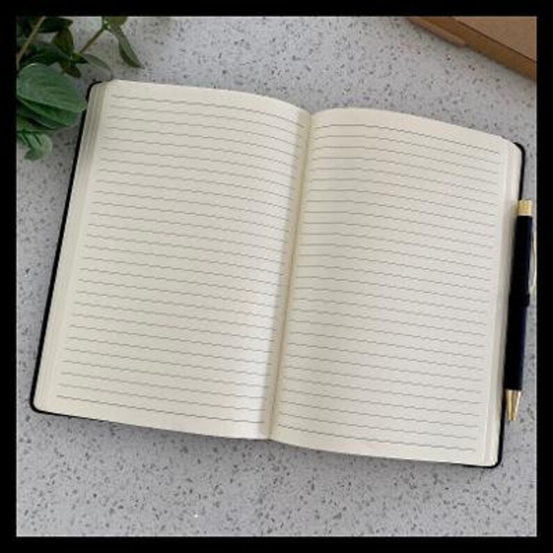 Personalised Initial Notebook A5 Note Book Journal Black - Etsy UK