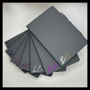 Personalised Initial Notebook - A5 Note Book, Journal, Black With ...
