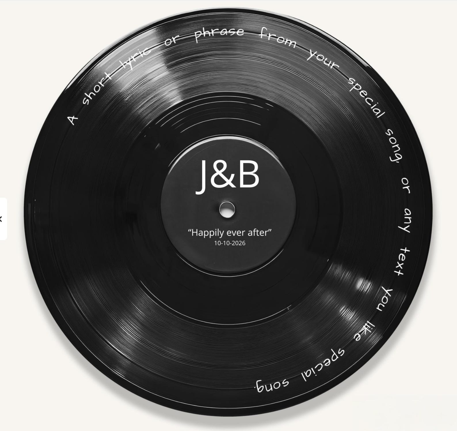 Custom Vinyl Record Trendy Wall Art Print, Alternative Guest Book ...
