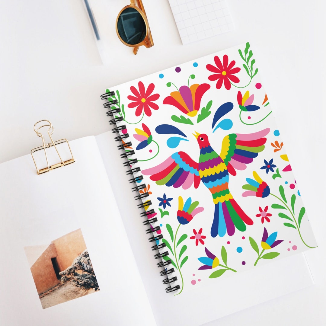 Huichol Bird Spiral Notebook Spanish Notebooks - Etsy