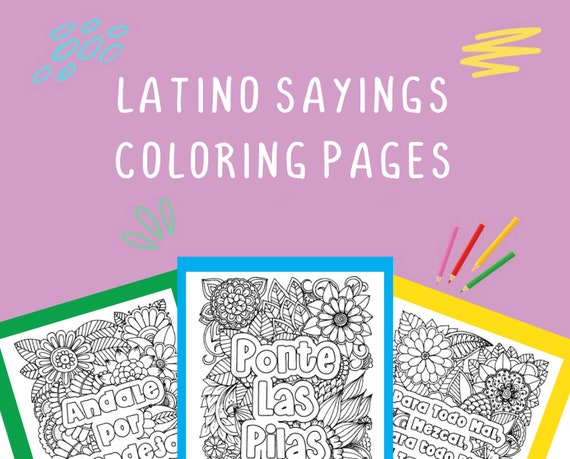 20 Latino Quotes Coloring Pages Inspirational Quotes | Etsy