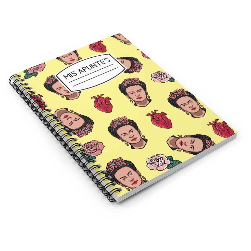 Frida Kahlo Spiral Notebook Spanish Notebooks - Etsy