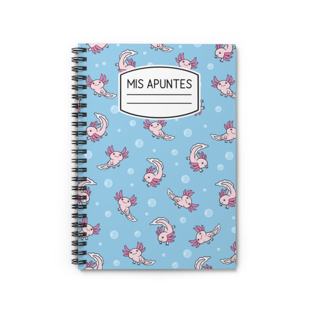 Axolotl Spiral Notebook Back to School Spiral Notebooks - Etsy