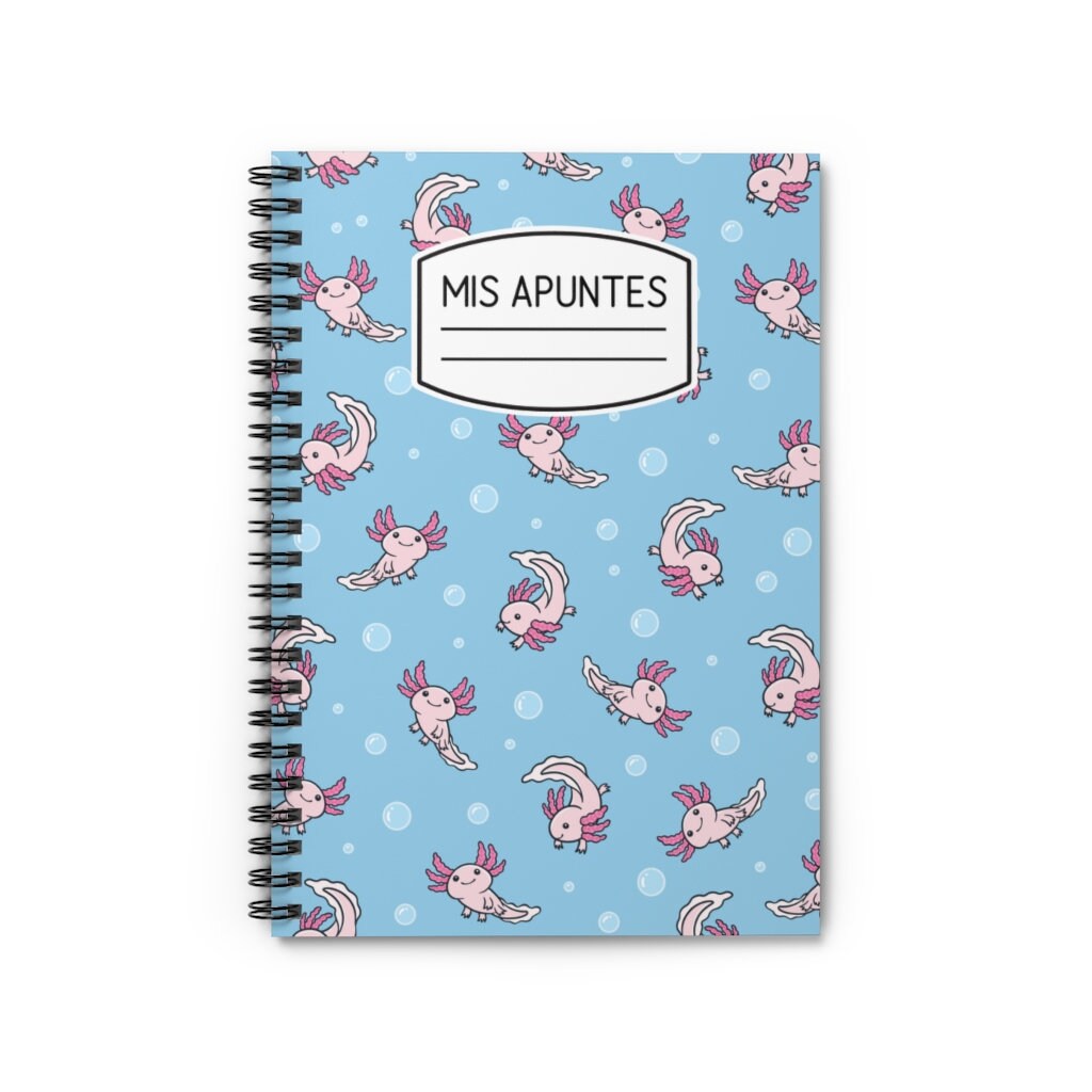 Axolotl Spiral Notebook Back to School Spiral Notebooks - Etsy