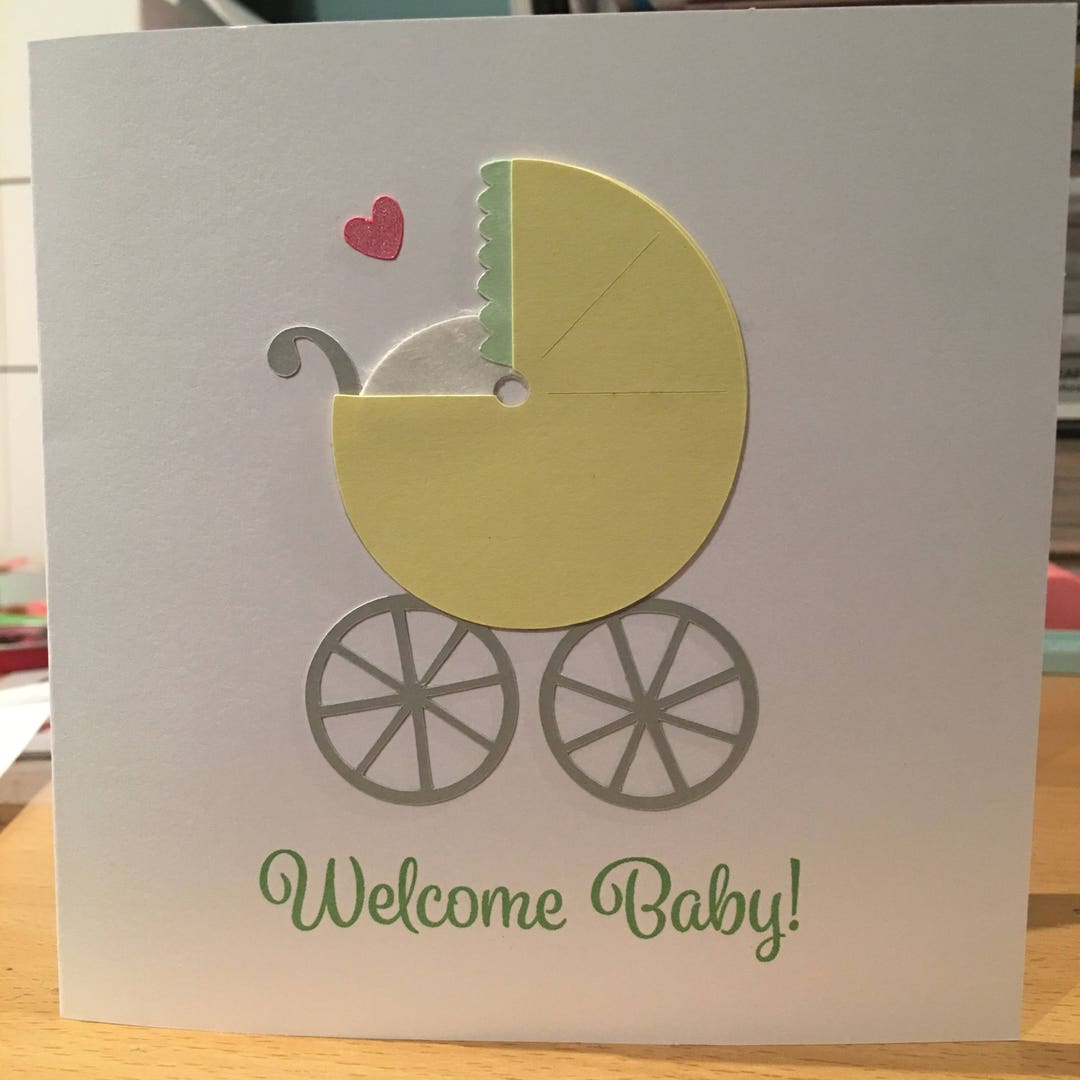 Handmade Baby Card Welcome Baby Stroller Greeting Card - Etsy