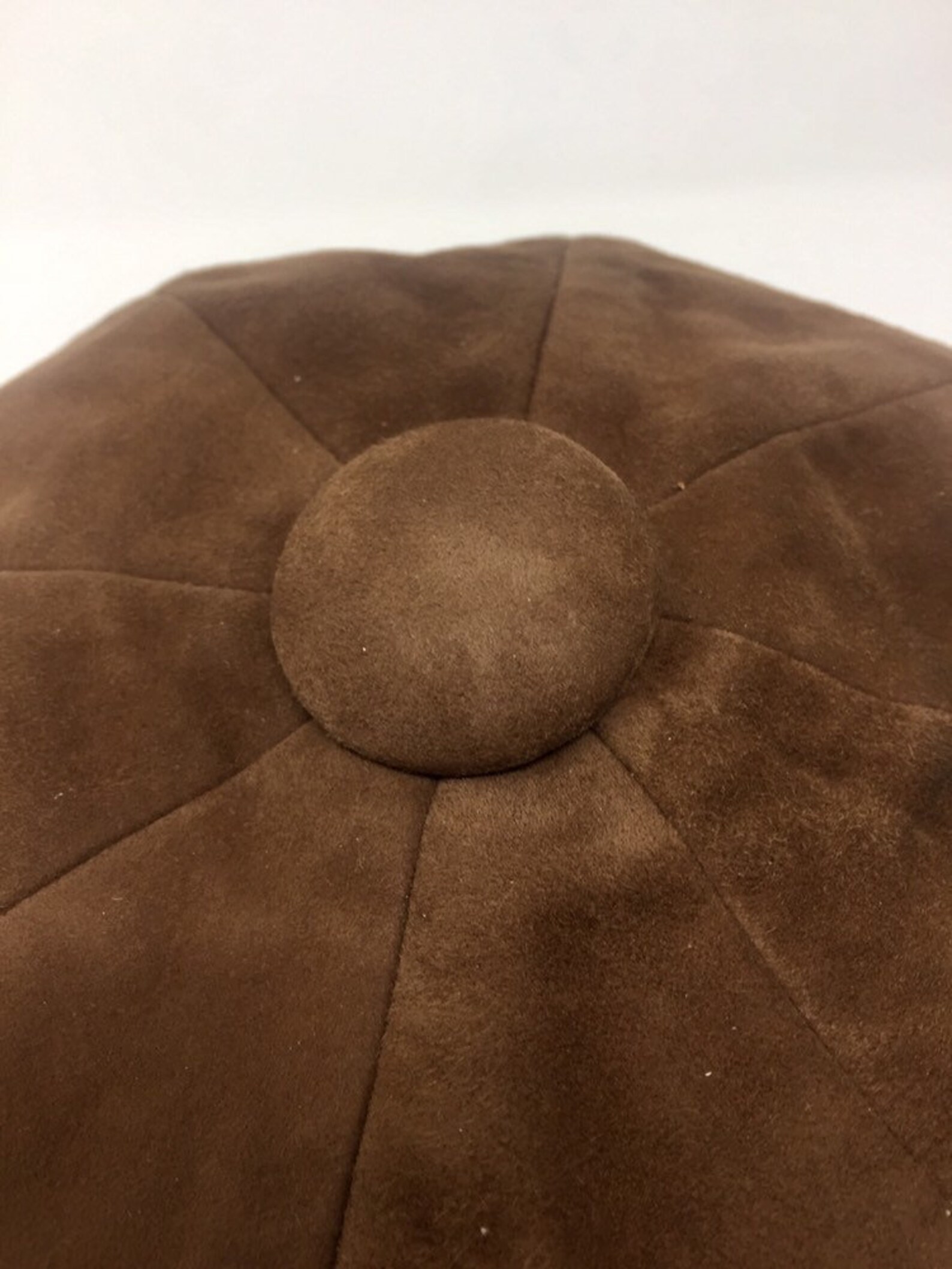 Vintage Basque Hat Woman in Brown Leather Newsboy Cap - Etsy