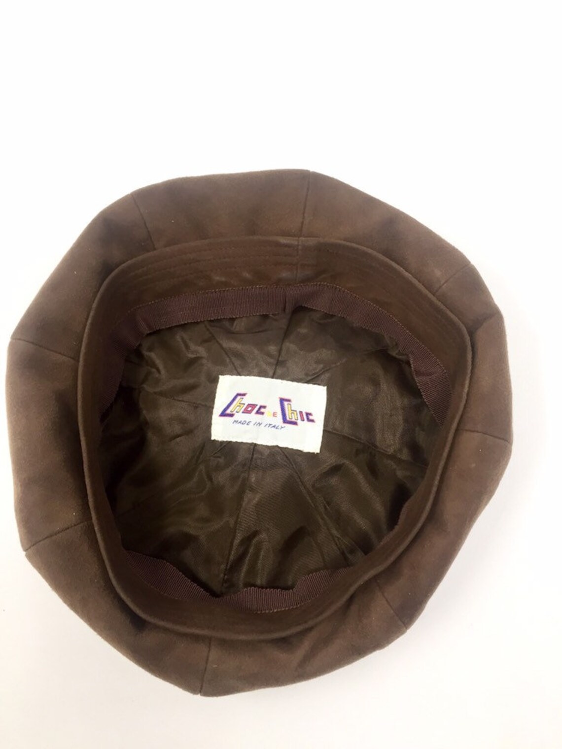 Vintage Basque Hat Woman in Brown Leather Newsboy Cap - Etsy