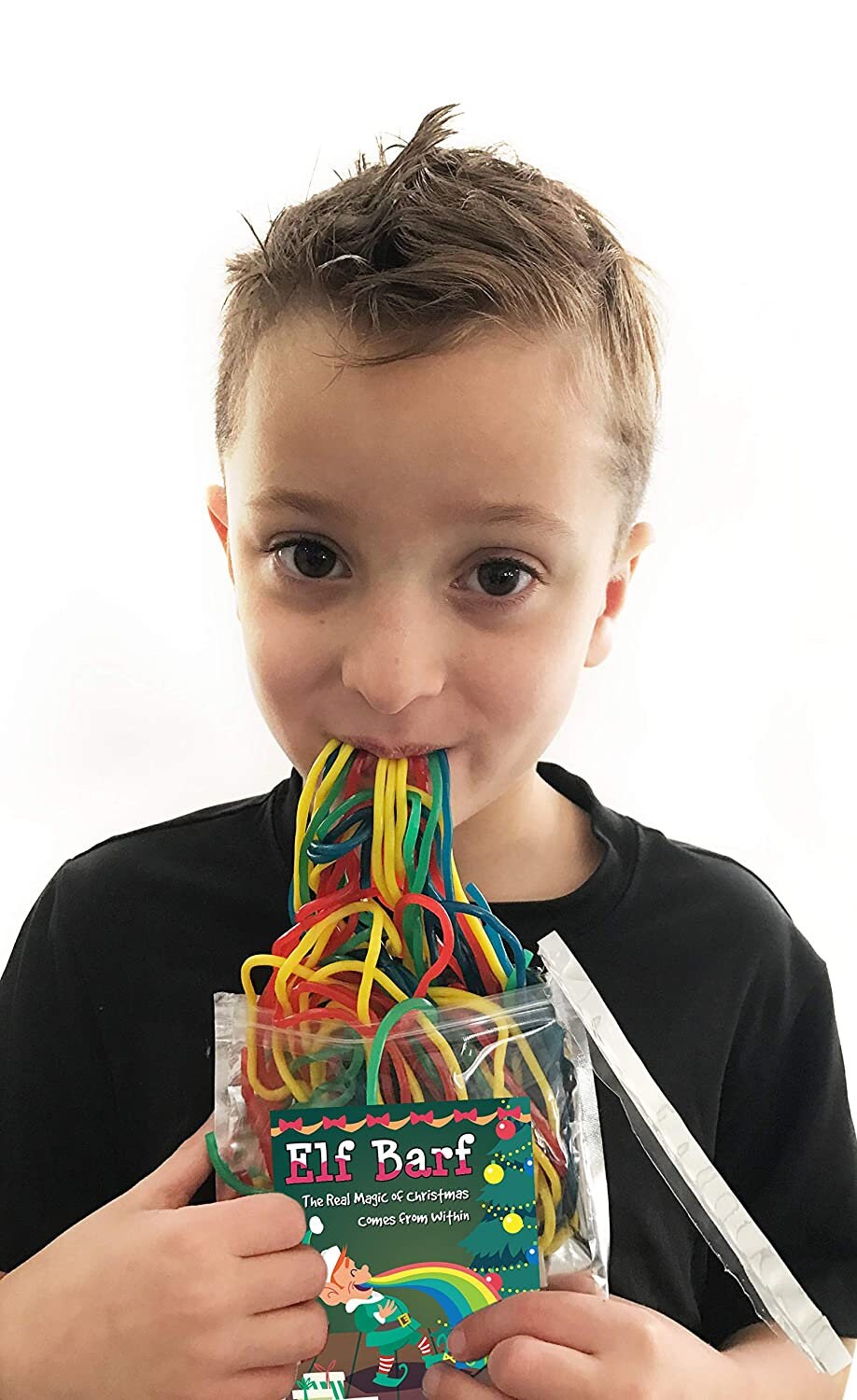 Elf Barf Rainbow Lace Licorice Funny Unique Christmas Stocking Stuffer Gag Candy Gift for Teens ...