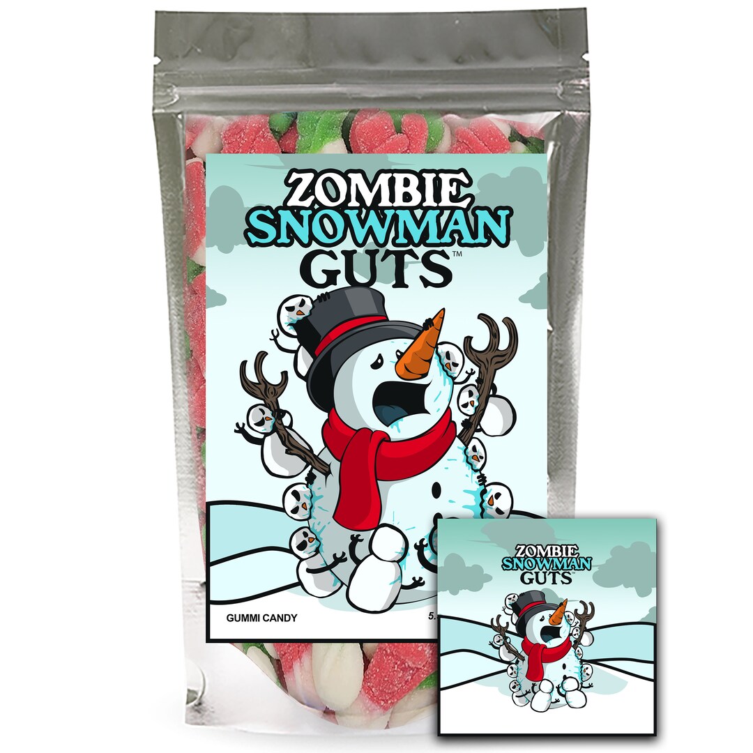Zombie Snowman Guts Gummy Snowman Funny Socking Stuffer Gag Candy Gift ...