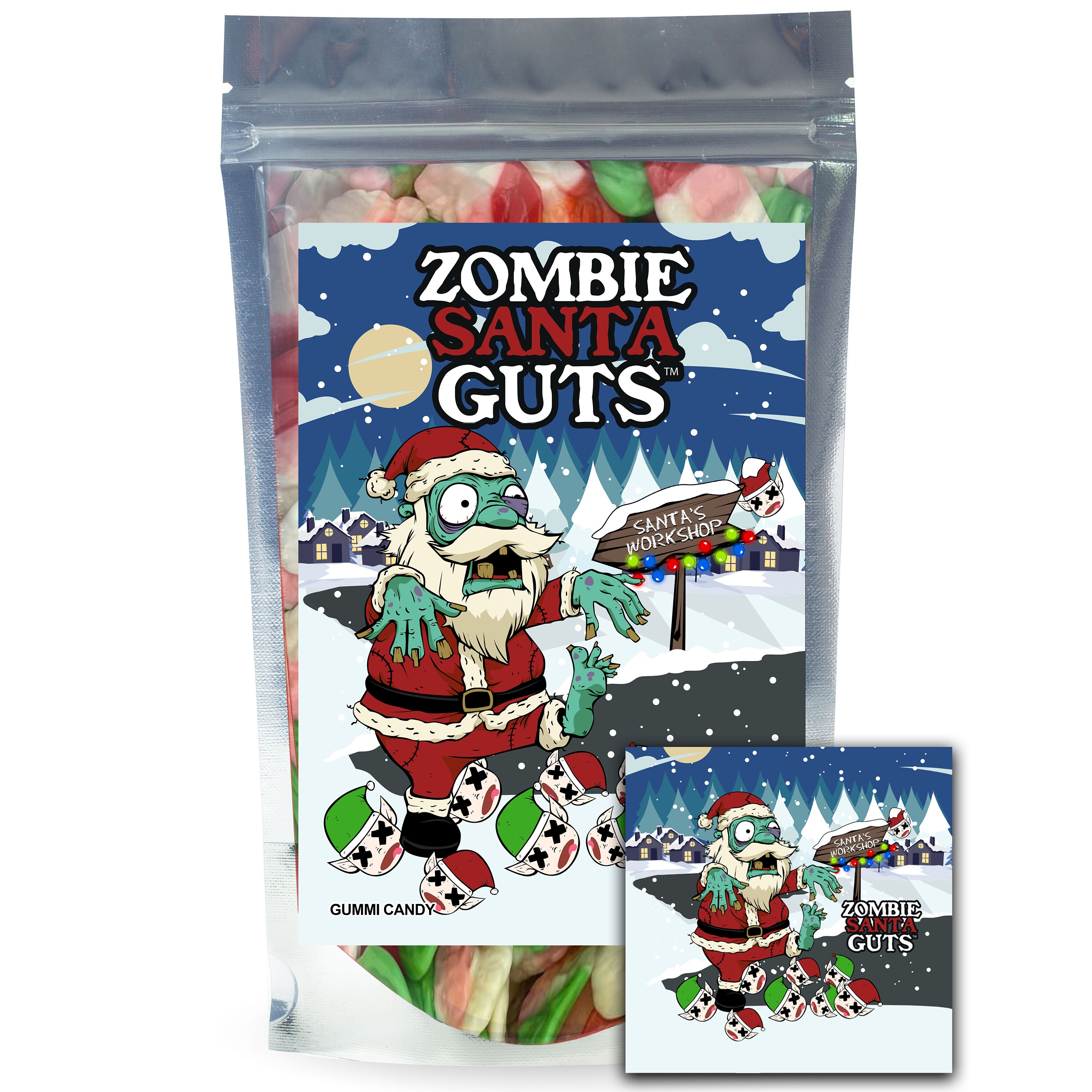 Zombie Santa Guts Gummy Santa Funny Socking Stuffer Gag Candy Gift for ...