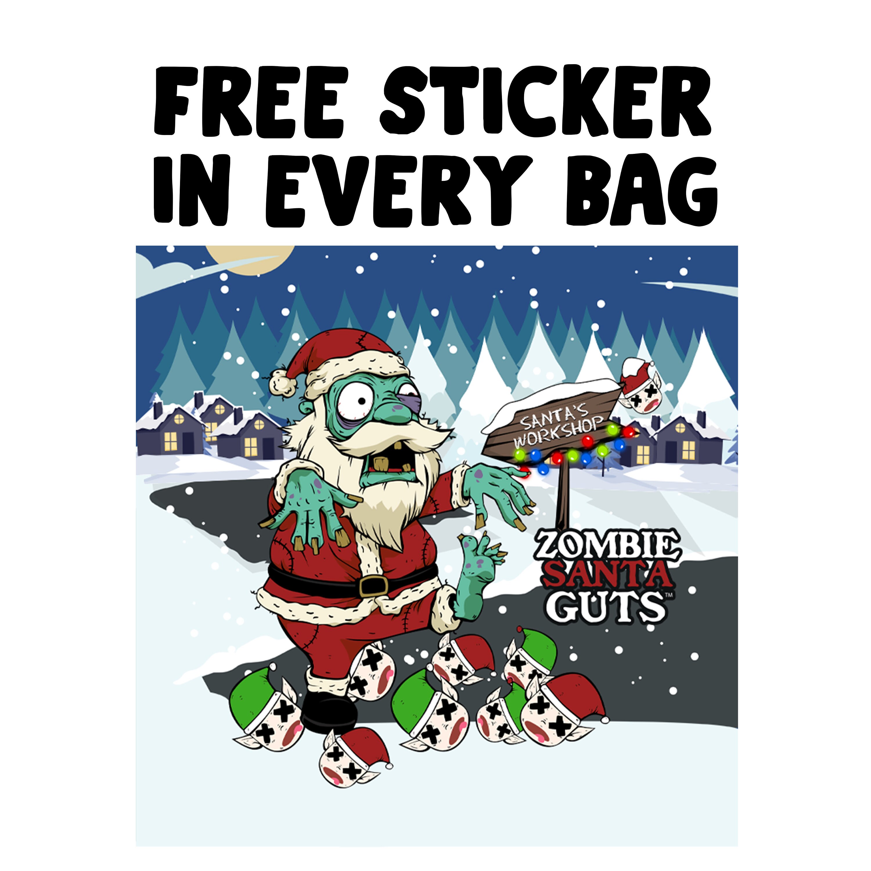 Zombie Santa Guts Gummy Santa Funny Socking Stuffer Gag Candy Gift for ...