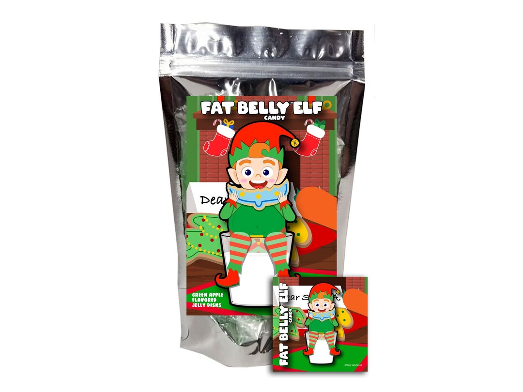 Fat Belly Elf Candy Green Apple Flavored Fruit Gummies Funny Unique ...