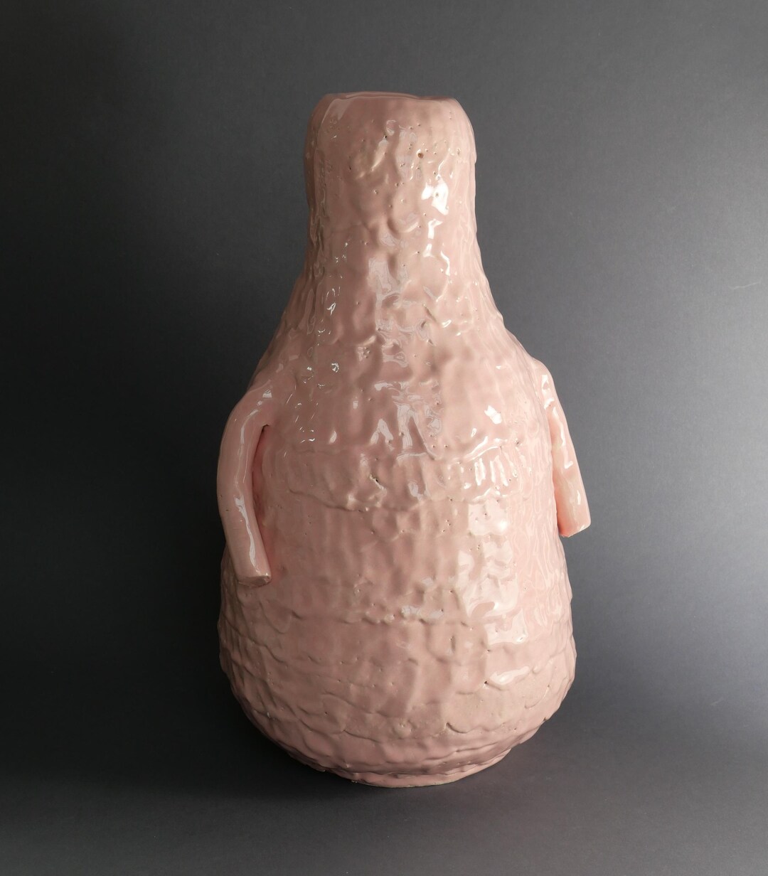 Large Pink Vase, Organic Shape, Unique, 37 Cm - Etsy