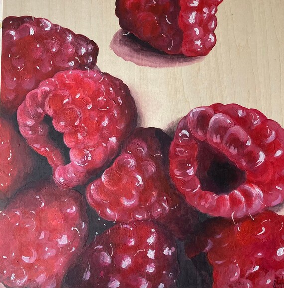 Tableau Illustration Fruit. Décoration Cuisine. Acrylique Sur | Etsy
