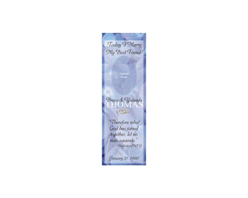 Blue Hydrangeas Wedding Bookmark Favors - Thank You Bookmarks - Photo ...