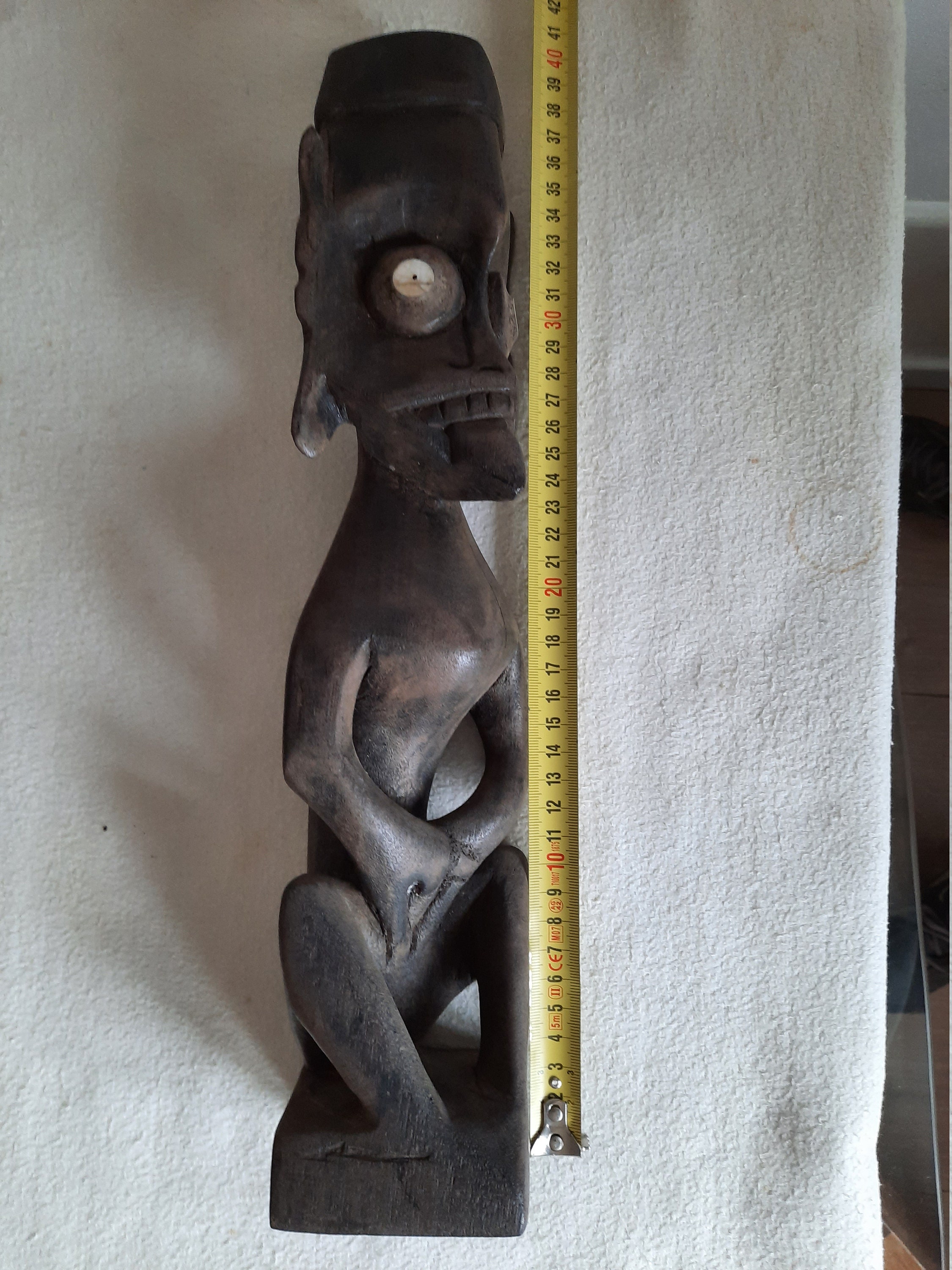 Borneo Wooden Statue Hand Carving Kalimantan Est | Etsy