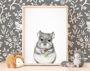 Chinchilla Art | Etsy