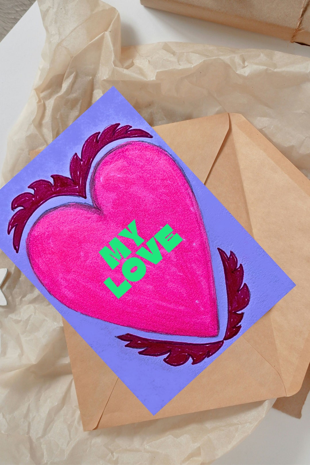 My Love Card, Valentine's Day Downloadable Card, Romantic, Digital Card ...