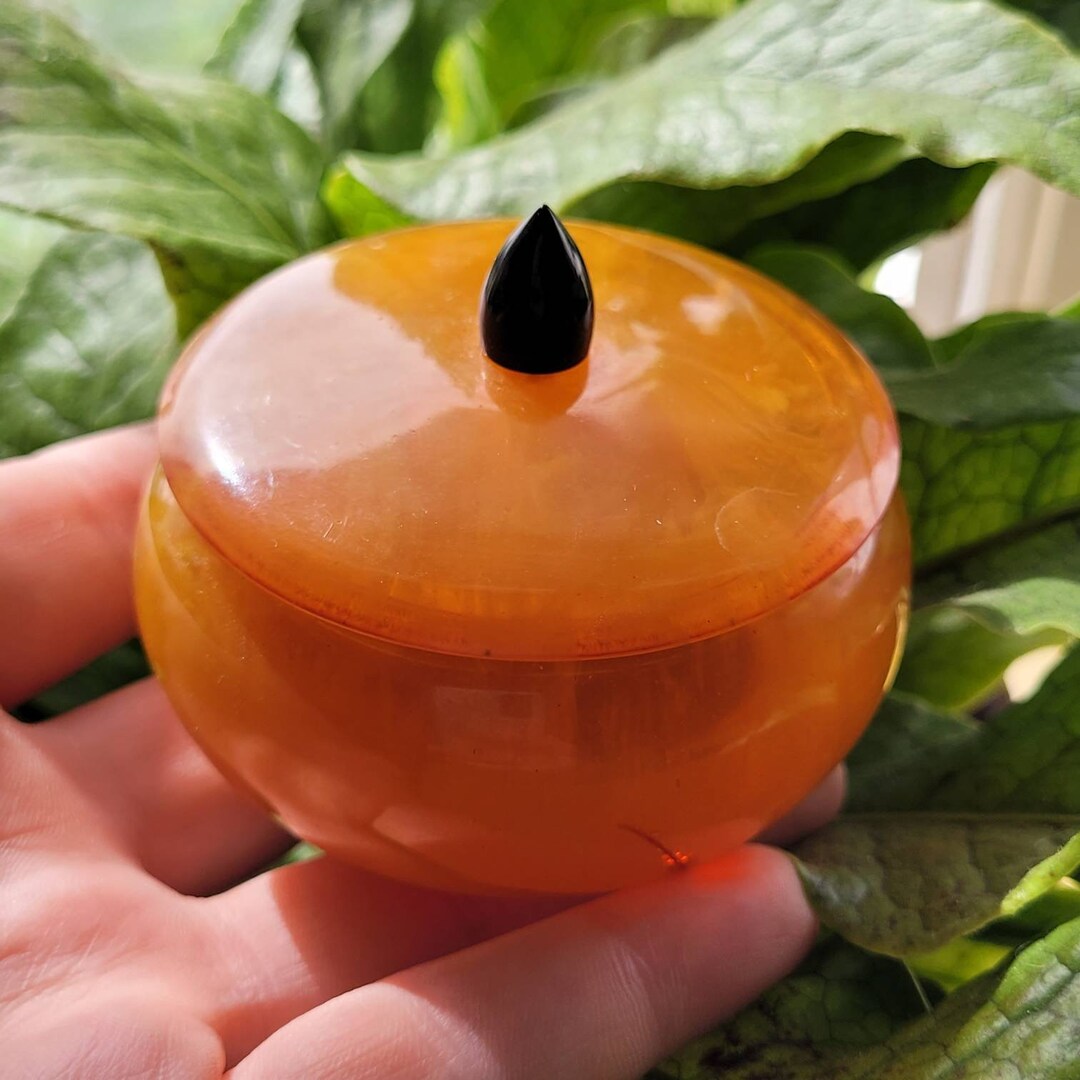 Art Deco Butterscotch Bakelite Tin / Catalin Around 1930-1950 Antique ...