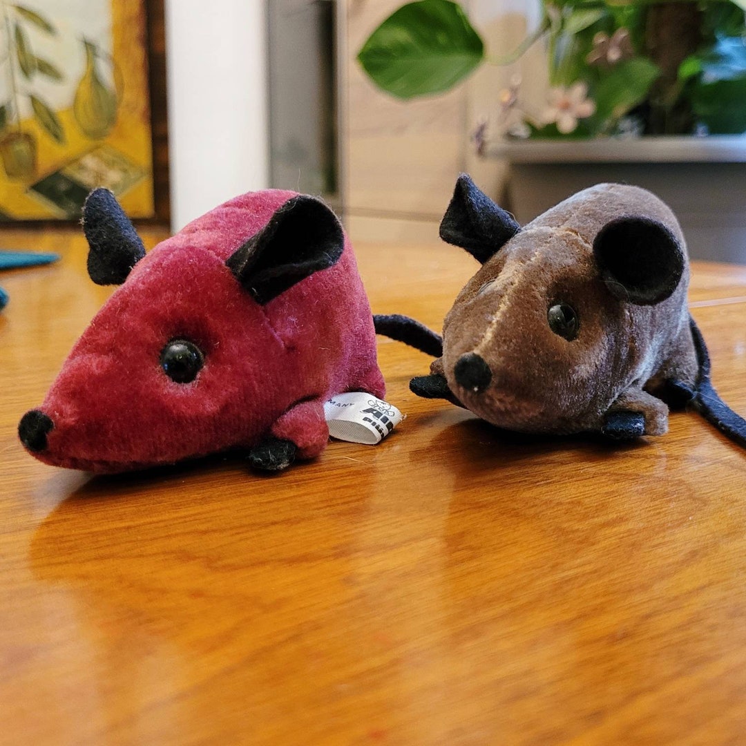ALTHANS PLUSCHTIERE- Cuddly & Squeeze Mice Stuffed Mice Toys for Children 1970s Red and Brown ...
