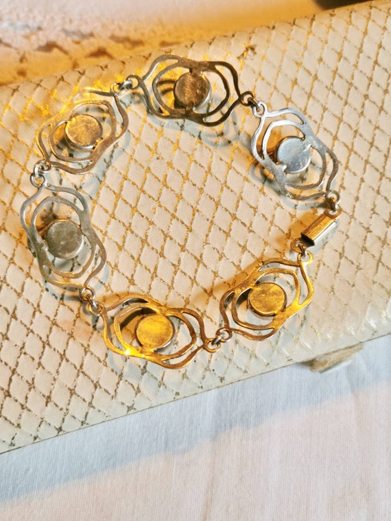 Midcentury 800 Silver BERNSTEIN Bracelet true vintage… - Gem