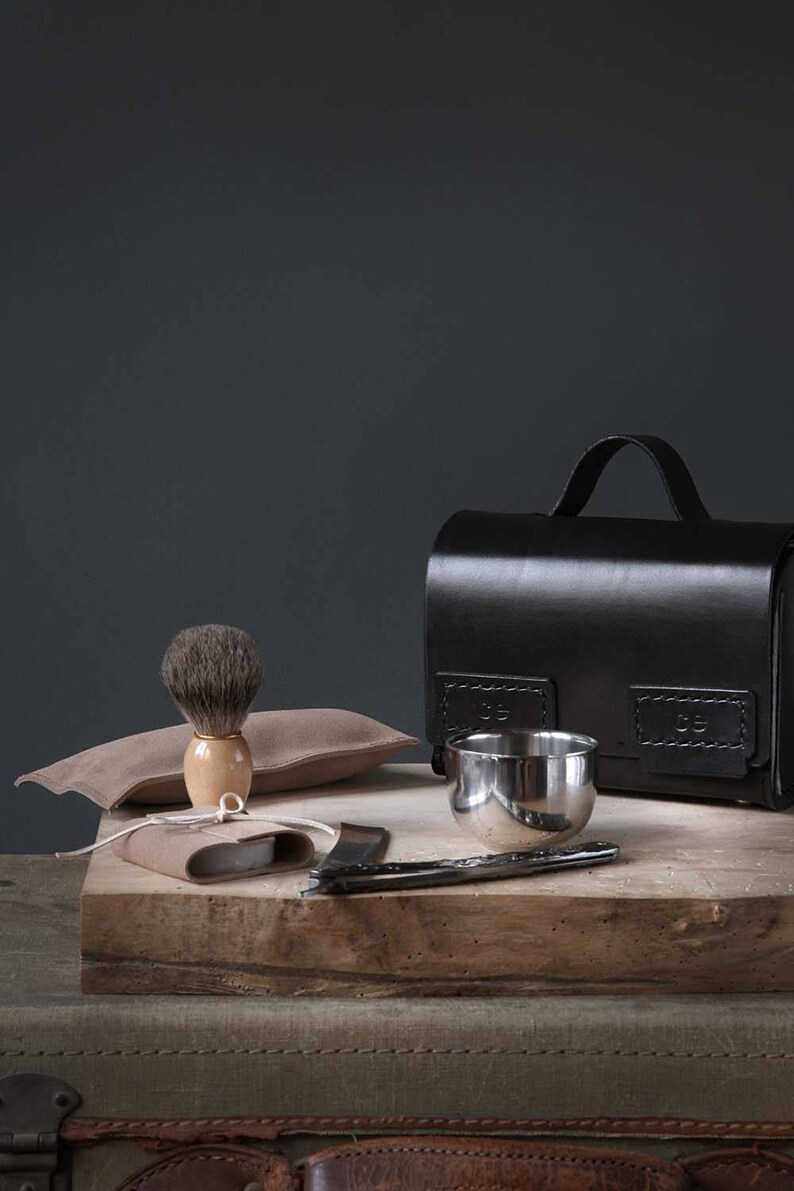 British Leather Hand-made Grooming Shaving Kit Luxury - Etsy