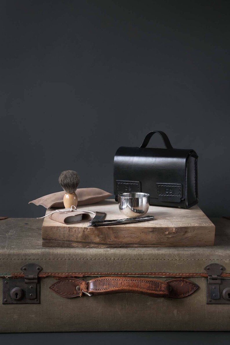 British Leather Hand-made Grooming Shaving Kit Luxury - Etsy