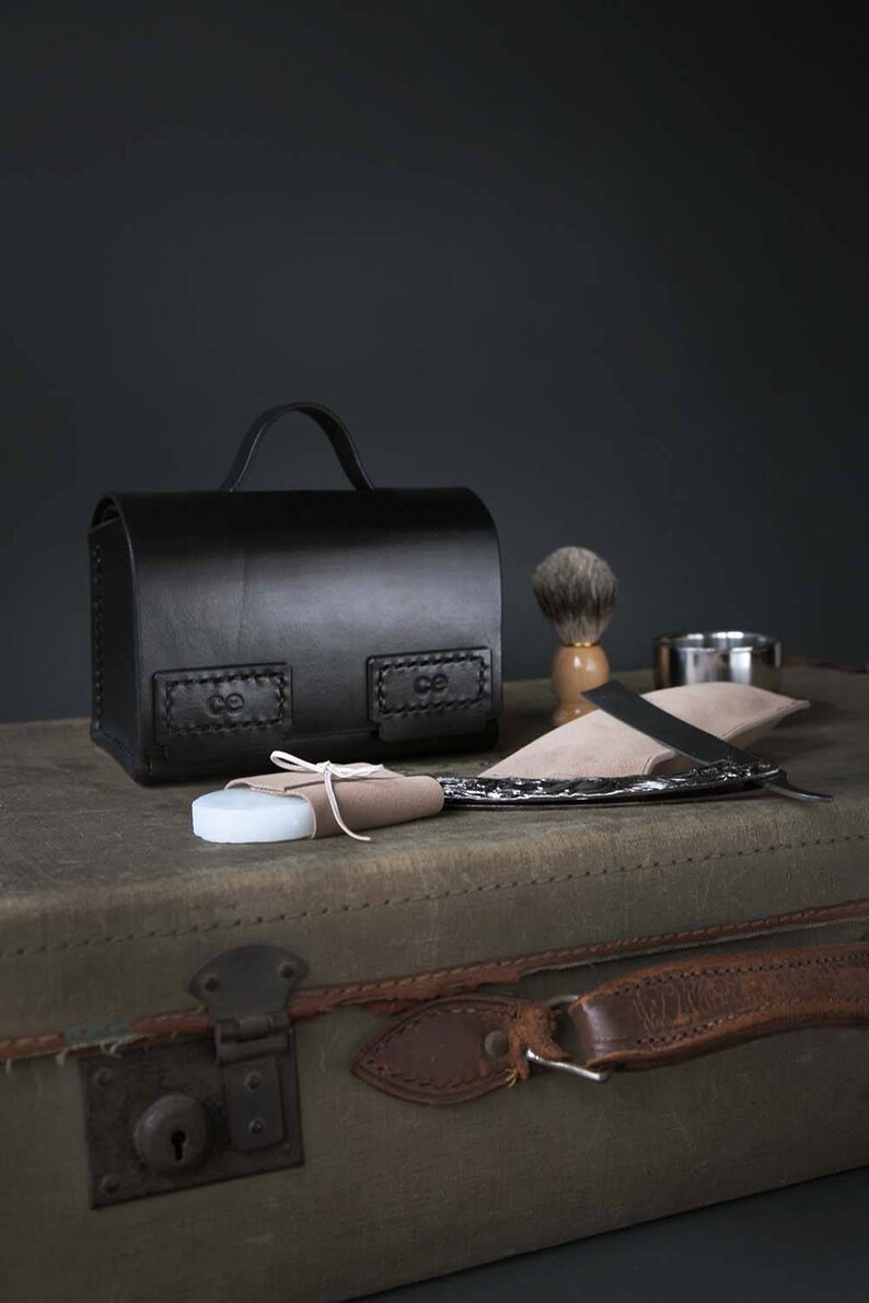British Leather Hand-made Grooming Shaving Kit Luxury - Etsy