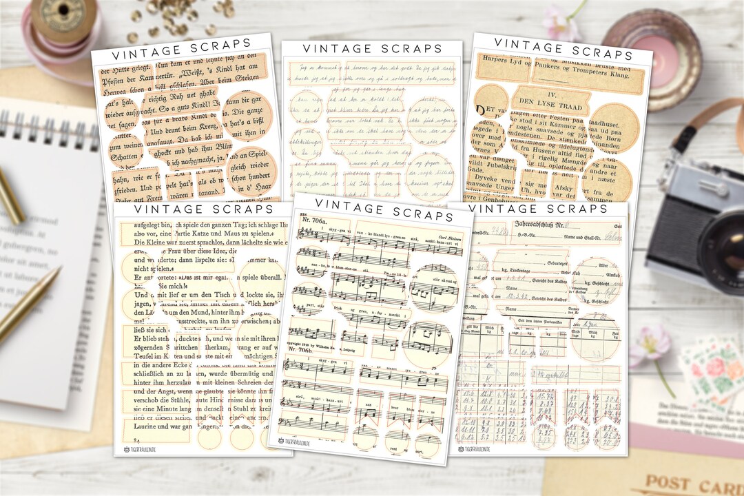 Vintage Paper Stickers Maps Cities Circles Vintage - Etsy