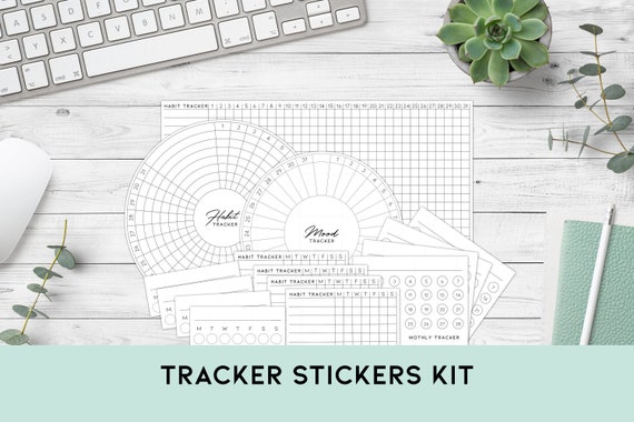 Tracker Sticker Set perfekt für monatliches / wöchentliches - Etsy.de