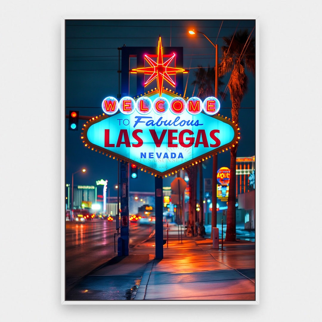 Las Vegas Sign Print, Digital Download, Gift for Him, Vegas Wall Art ...