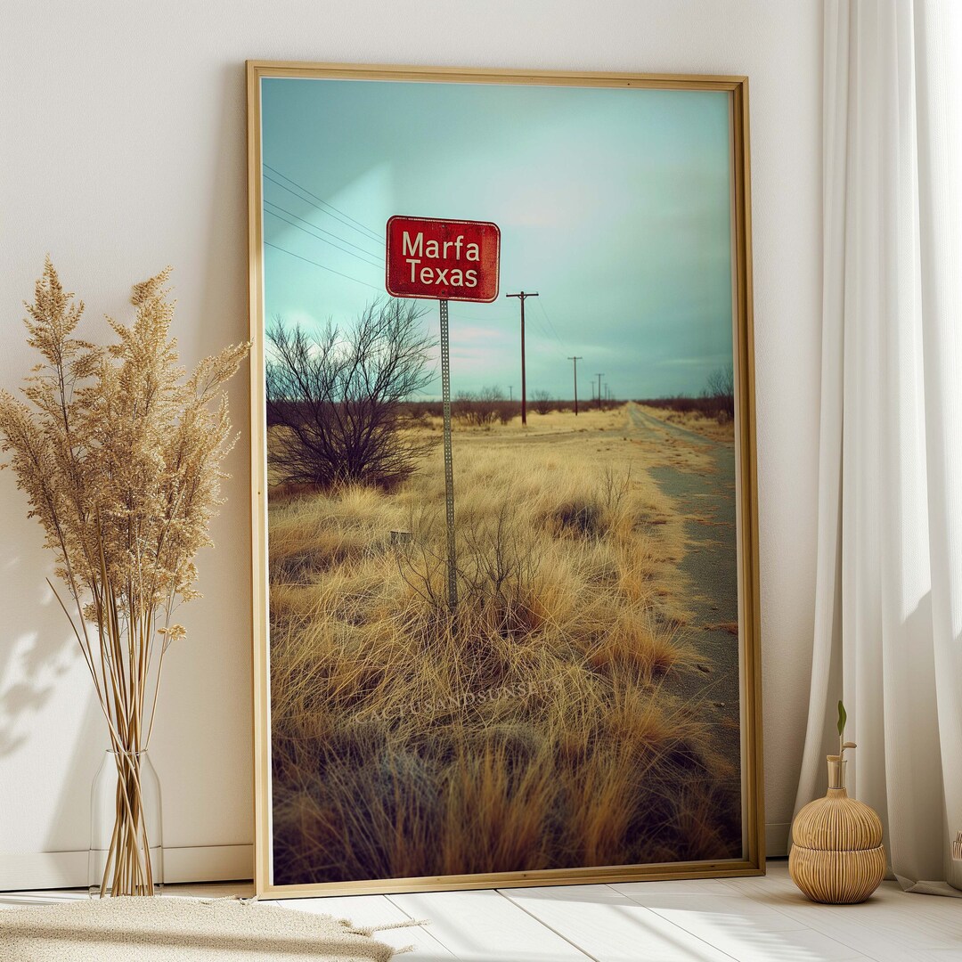 Marfa Sign Print, Southwest Decor, Marfa Texas, Bar Print, Texas Gift ...