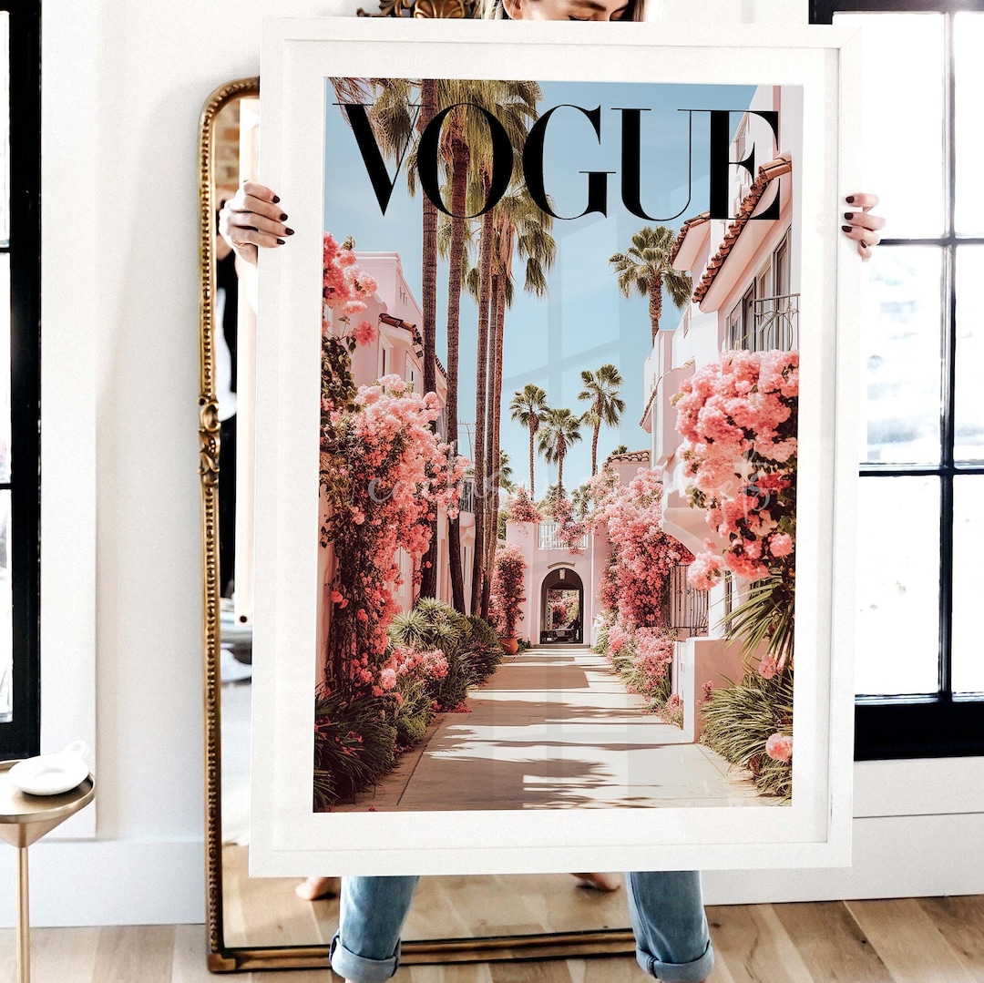Hollywood Vintage Style Vogue Poster, Gift for Her, Vogue Magazine ...
