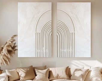 Textured Painting, Boho Textured Wall Art, Plaster Wall Art, Textured ...