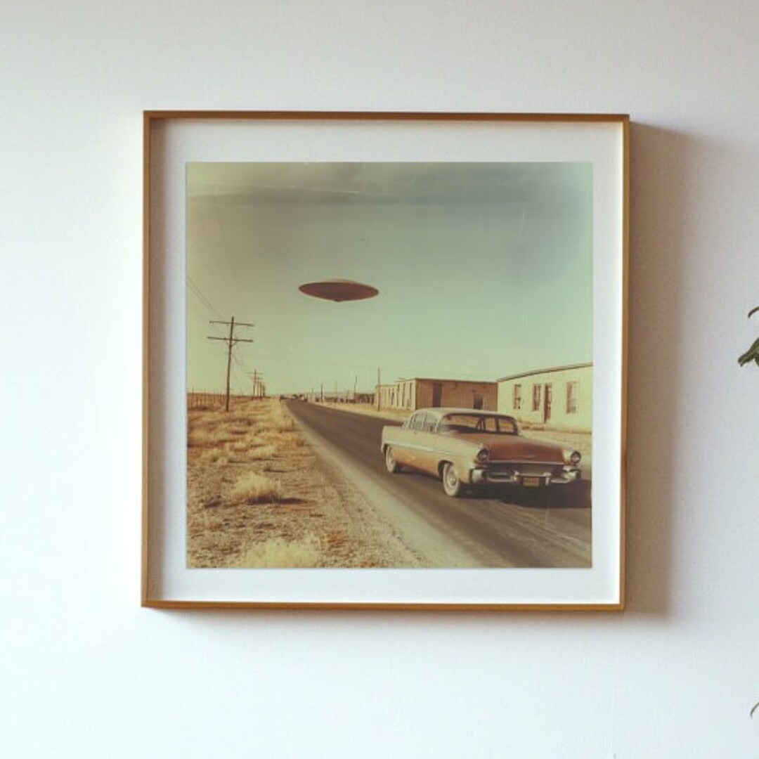 UFO Print, Southwest Decor, Marfa Texas, Bar Print, Texas Gift, Travel ...